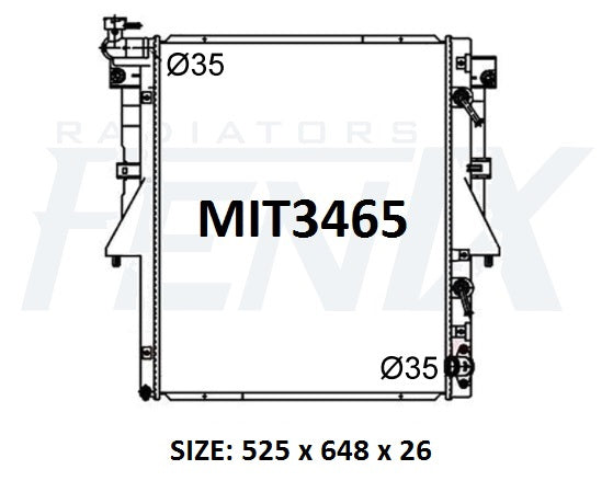 Mitsubishi QE-QF Pajero Sport Diesel Heavy Duty Radiator (JAN/2015 - C ...