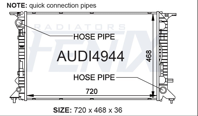 Radiator | Audi | A4 | B7 B8 | Fenix — fenixautoparts