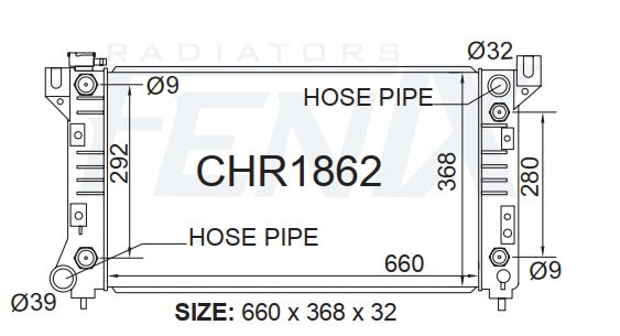 Chrysler GS Voyager Radiator (FEB/1997 - APR/2001). — fenixautoparts