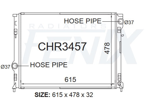 Chrysler 300C Radiator (NOV/2005 - JAN/2012). — Fenix Radiators