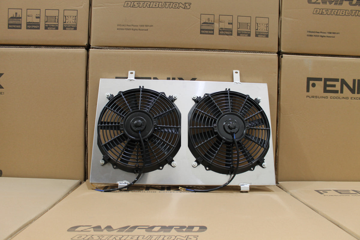 Nissan Skyline R33 R34 Fan Shroud & Fans. — fenixautoparts
