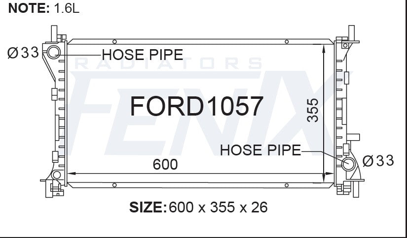 Radiator | Ford | Focus | LR | Fenix Radiators — fenixautoparts