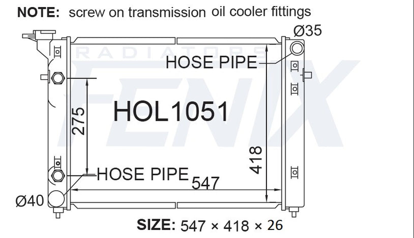 Holden | Commodore | VS | V6 | Fenix Radiators