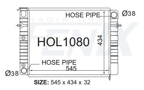 Holden Commodore VR VS V8 Radiator — fenixautoparts
