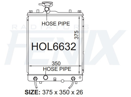 Suzuki Ignis Radiator (OCT/2000 - FEB/2005). — fenixautoparts