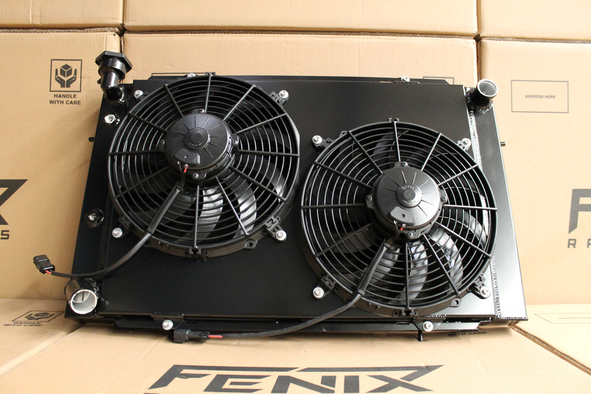 Holden WB Statesman V8 Full Aluminium Radiator, Custom Shroud & Twin 1 ...