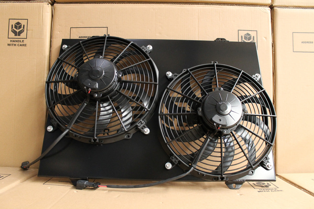 Holden WB Statesman V8 Custom Shroud & Twin 12" Spal Fans — fenixautoparts