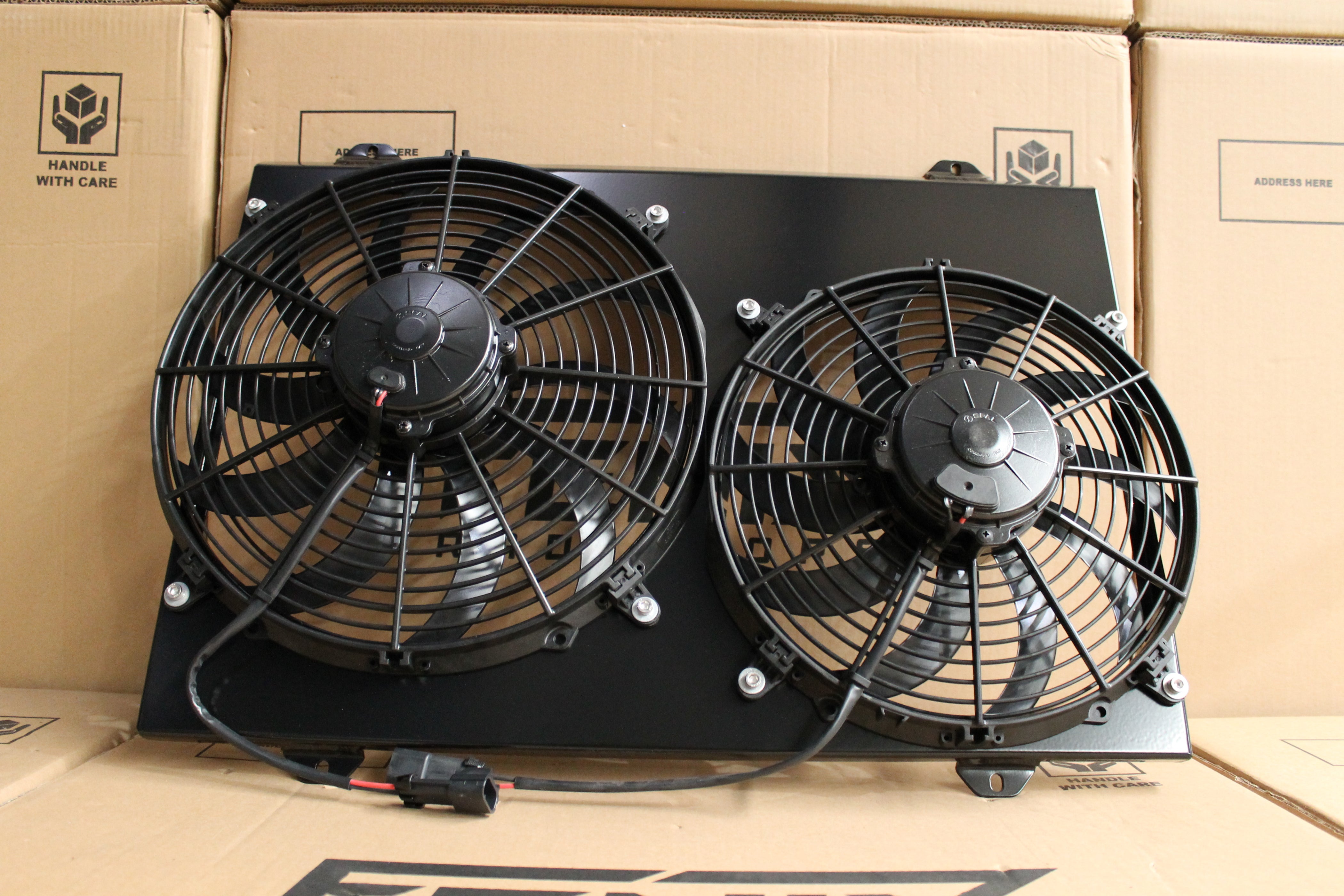 Ford XC-XD-XE Falcon Custom Built Shroud & Twin Spal Fans. — Fenix ...