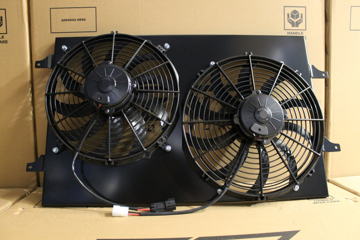 Holden VZ Commodore V8 Custom Shroud & Twin Spal Fans. — fenixautoparts