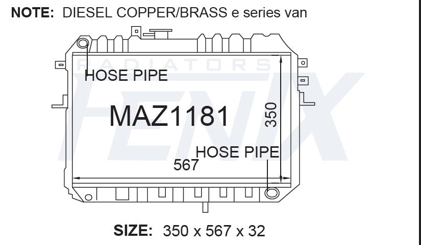 Radiator | Ford | Econovan | Fenix Radiators — fenixautoparts