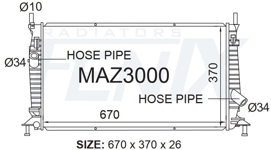 Radiator | Mazda | 3 | Fenix Radiators — fenixautoparts
