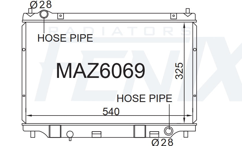 Radiator | Mazda | 2 | Fenix Radiators — fenixautoparts