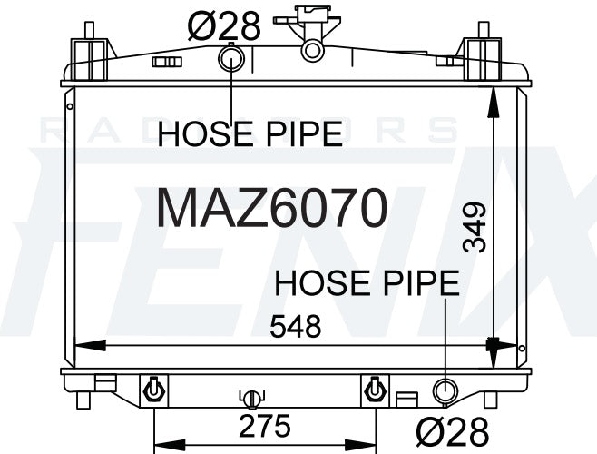 Radiator | Mazda | 2 | Fenix Radiators — fenixautoparts