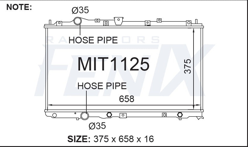 Radiator | Mitsubishi | Lancer | Fenix — Fenix Radiators