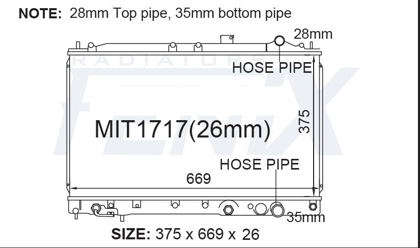 Radiator | Mitsubishi | Lancer | CA CB | Fenix — fenixautoparts
