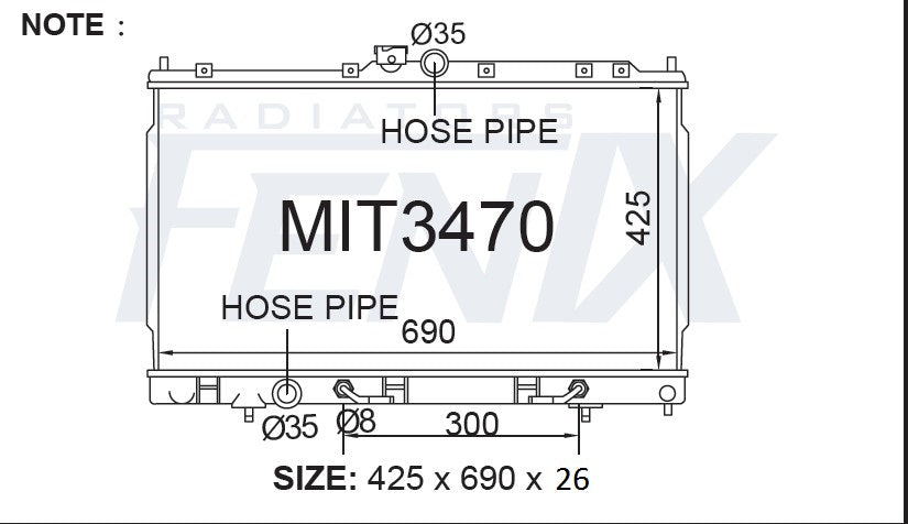 Radiator | Mitsubishi | Outlander | Fenix — fenixautoparts
