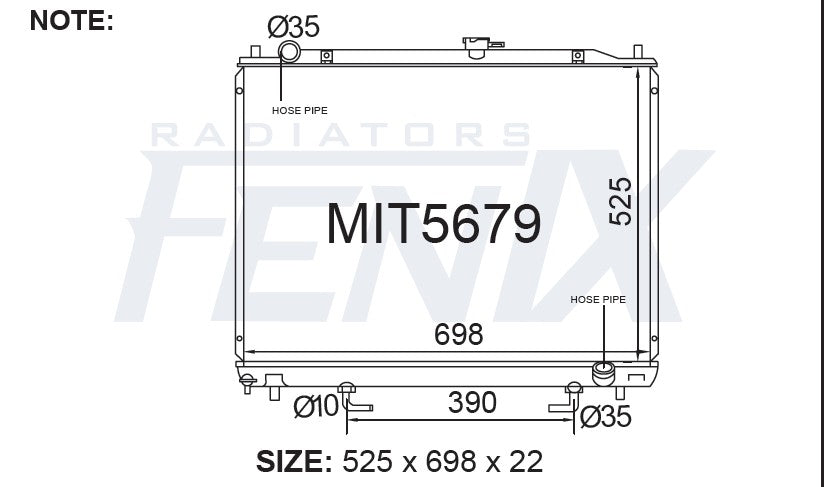 Radiator | Mitsubishi | Pajero | Fenix — fenixautoparts