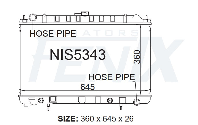 Nissan S14 S15 / 200sx Radiator. — fenixautoparts