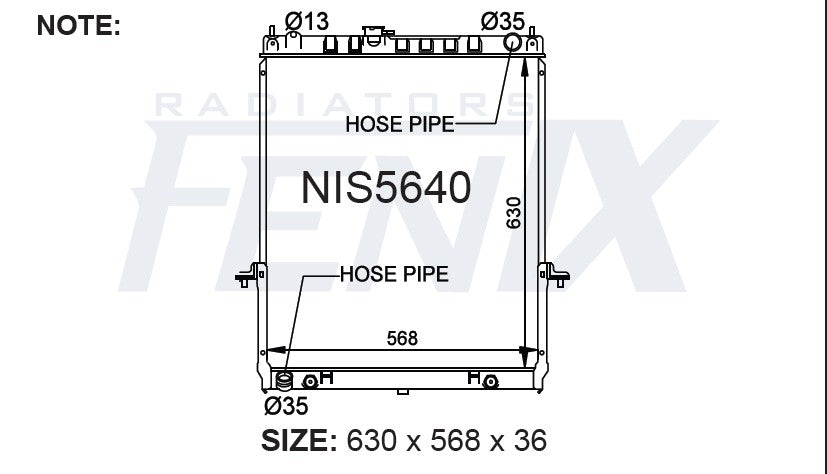 Nissan GU Patrol TD42TI Radiator. — Fenix Radiators