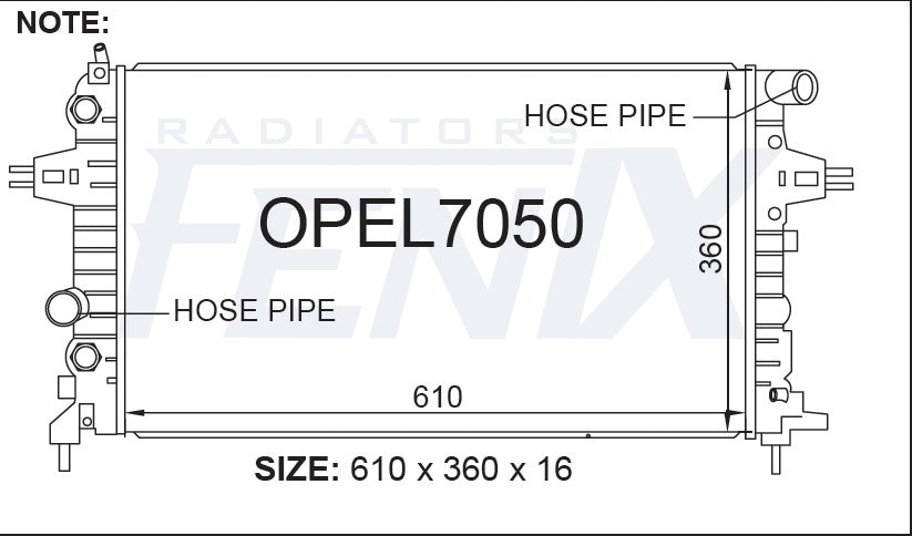 Radiator | Holden | Astra | AH | Fenix Radiators — fenixautoparts