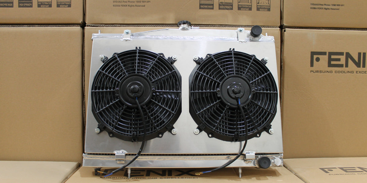 Nissan Skyline R33 R34 GTS-T-GT-R Full Alloy Performance Radiator & Fa ...