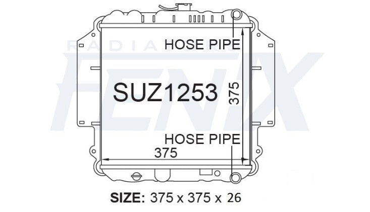Suzuki Sierra Radiator 1.3 4cyl (SEP/1984 - 1996). — fenixautoparts