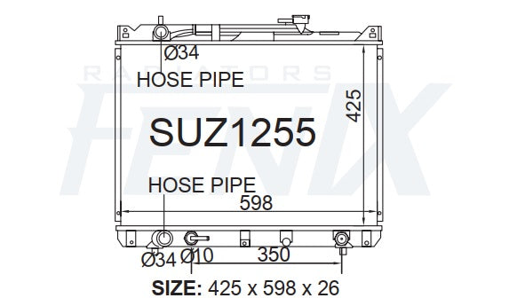 Suzuki XL-7 Radiator (JUL/2001 - JAN/2006). — fenixautoparts